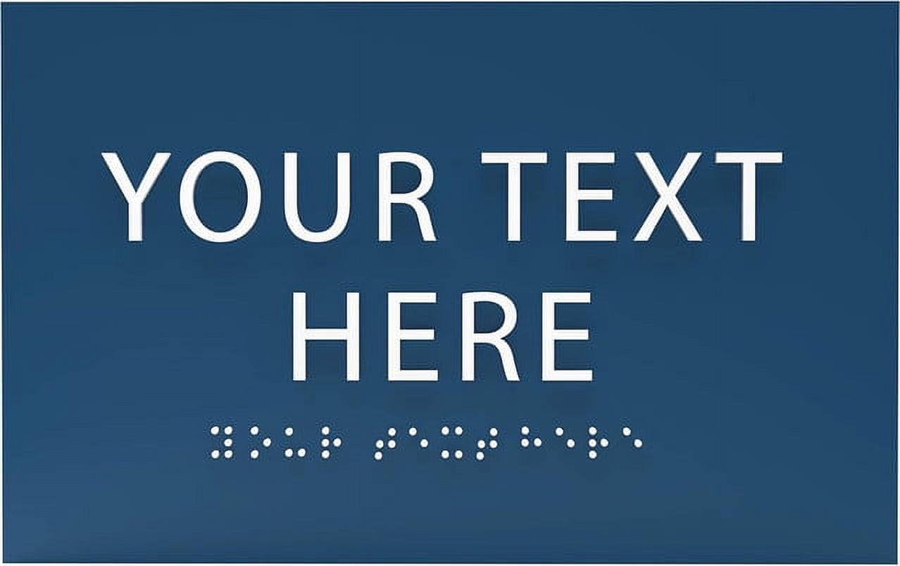 ADA CENTRAL SIGNS - 6" X4" Personalized Custom Sign- Tactile Graphics ...