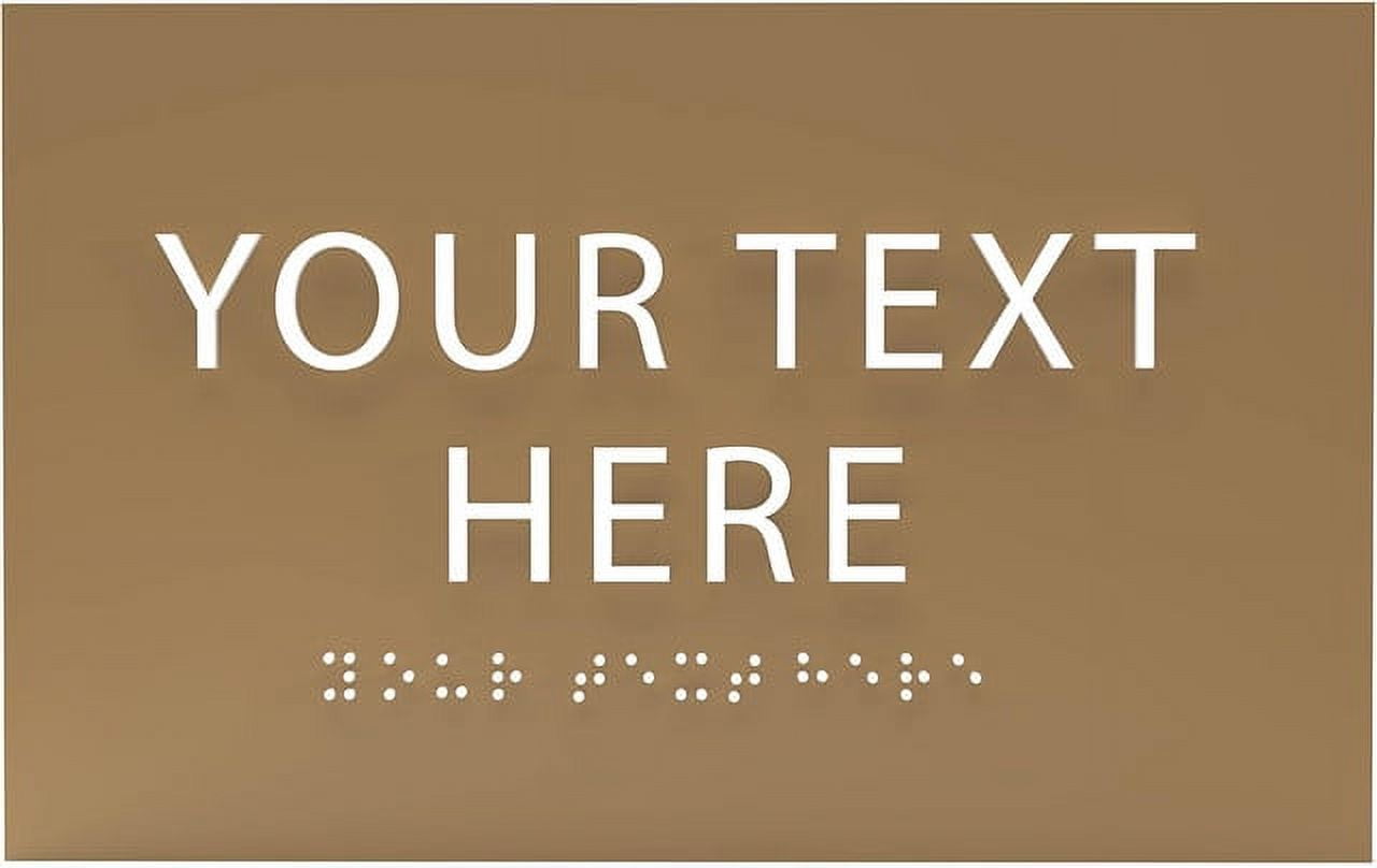 ADA CENTRAL SIGNS - 6" X4" Personalized Custom Sign- Tactile Graphics ...