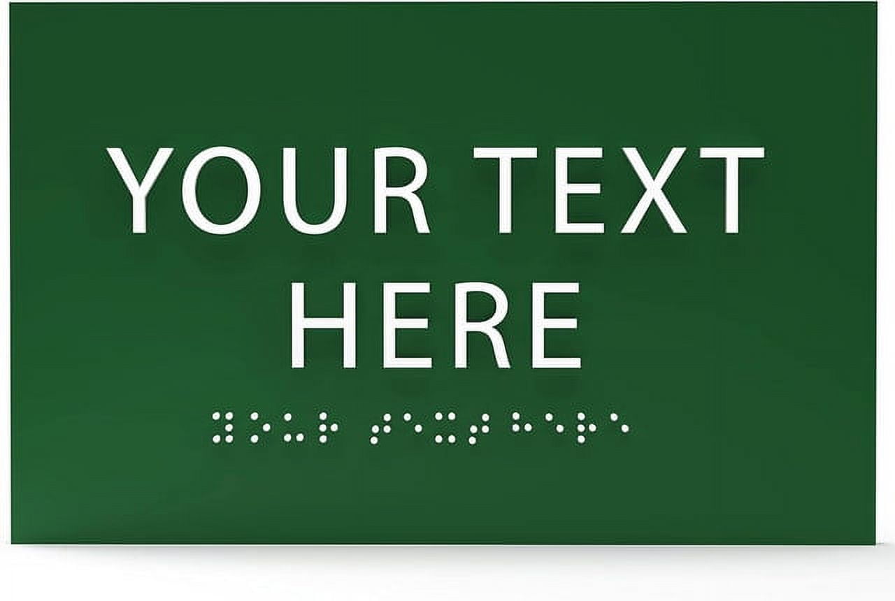 ADA CENTRAL SIGNS - 6" X4" Personalized Custom Sign- Tactile Graphics ...