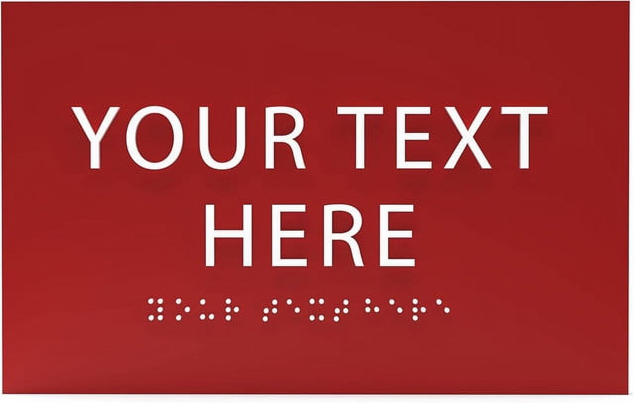 ADA CENTRAL SIGNS - 6" X4" Personalized Custom Sign- Tactile Graphics ...