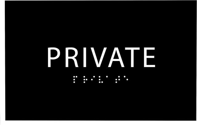 ADA CENTRAL SIGNS - 6" X4" Private Sign - ADA Compliant Tactile ...