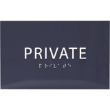 ADA CENTRAL SIGNS - 6" X4" Private Sign - ADA Compliant Tactile ...