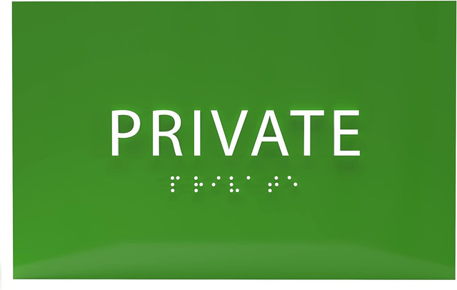 ADA CENTRAL SIGNS - 6" X4" Private Sign - ADA Compliant Tactile ...