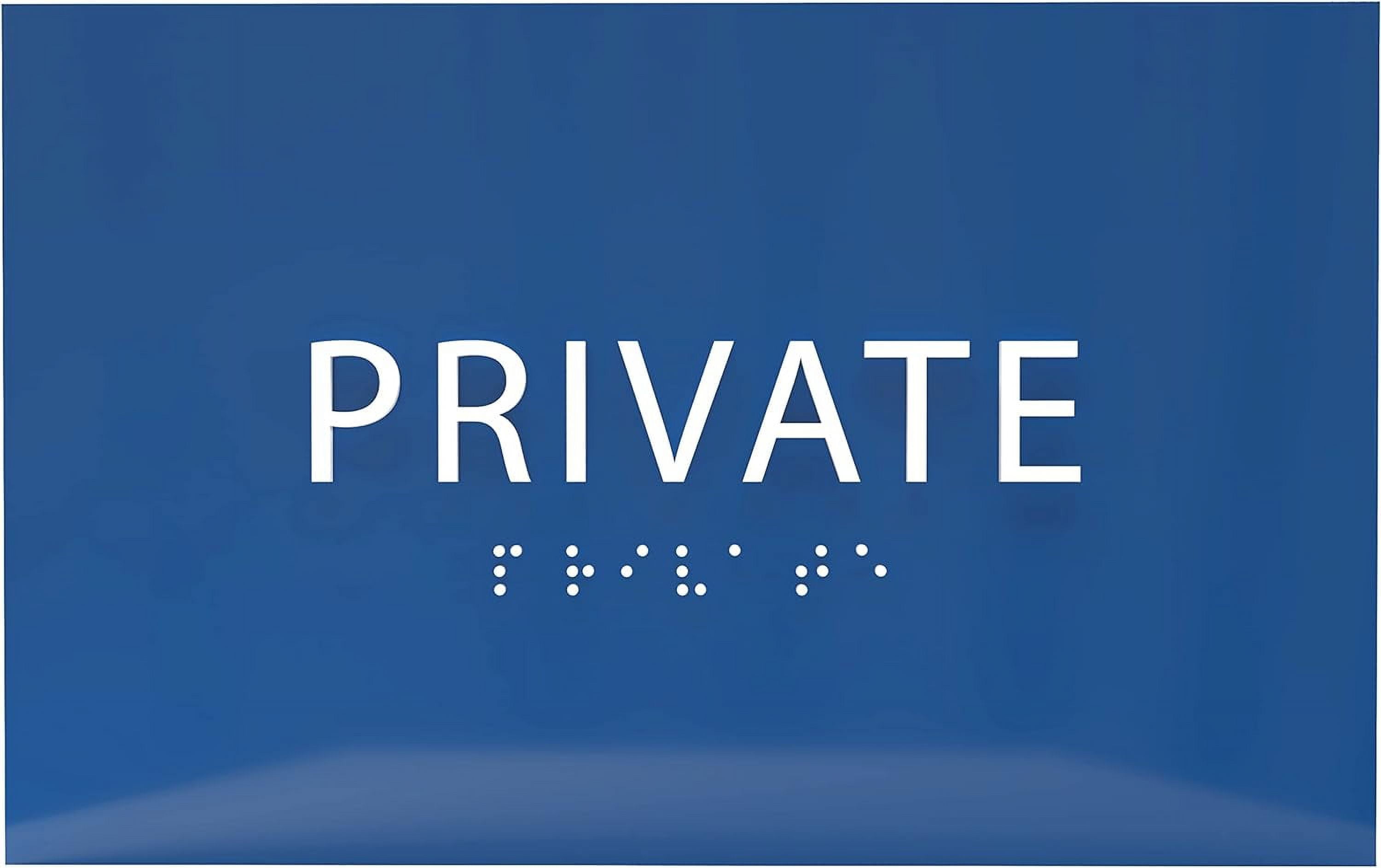 ADA CENTRAL SIGNS - 6" X4" Private Sign - ADA Compliant Tactile ...