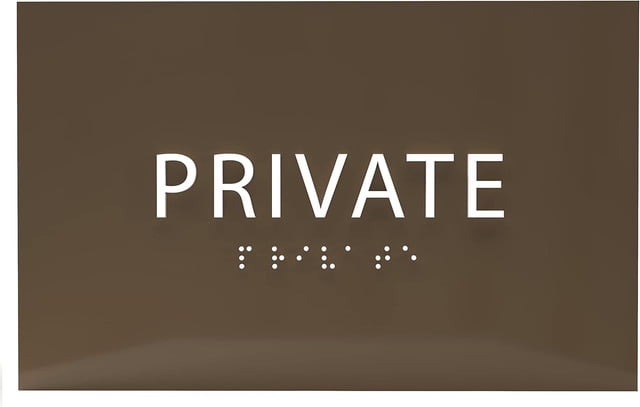 ADA CENTRAL SIGNS - 6" X4" Private Sign - ADA Compliant Tactile ...
