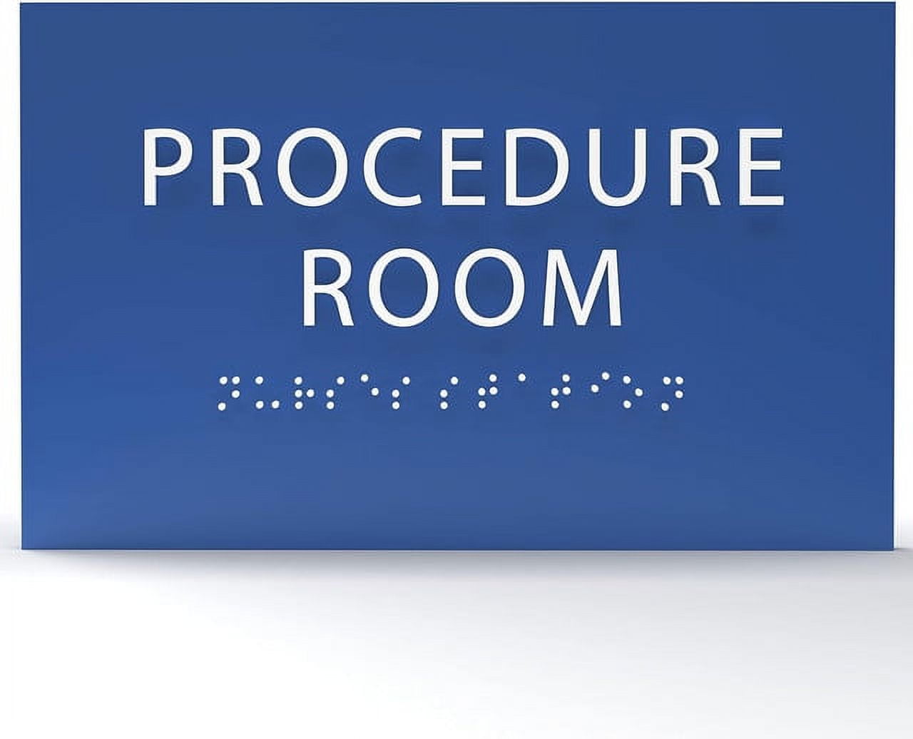 ADA CENTRAL SIGNS - 6" X4" Procedure Room Sign - Tactile Graphics Grade ...