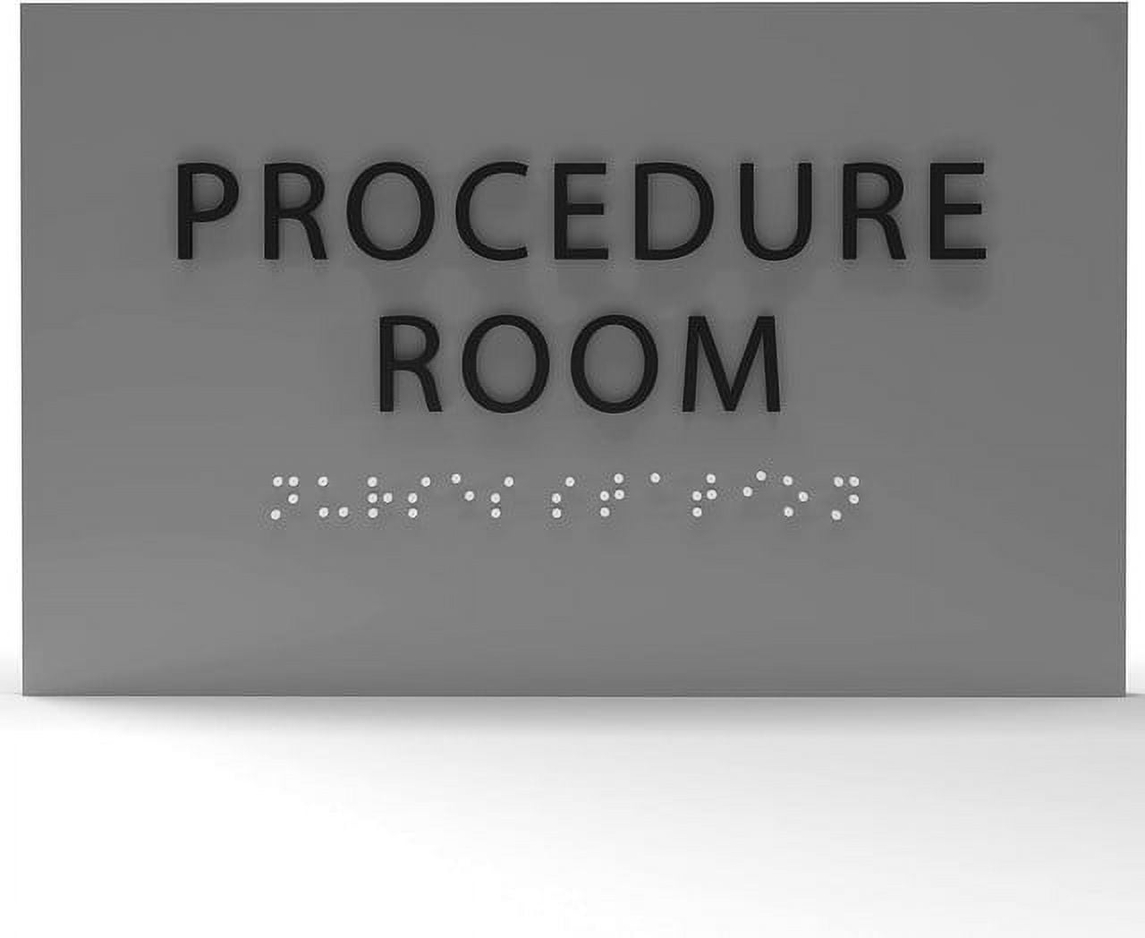 ADA CENTRAL SIGNS - 6" X4" Procedure Room Sign - Tactile Graphics Grade ...