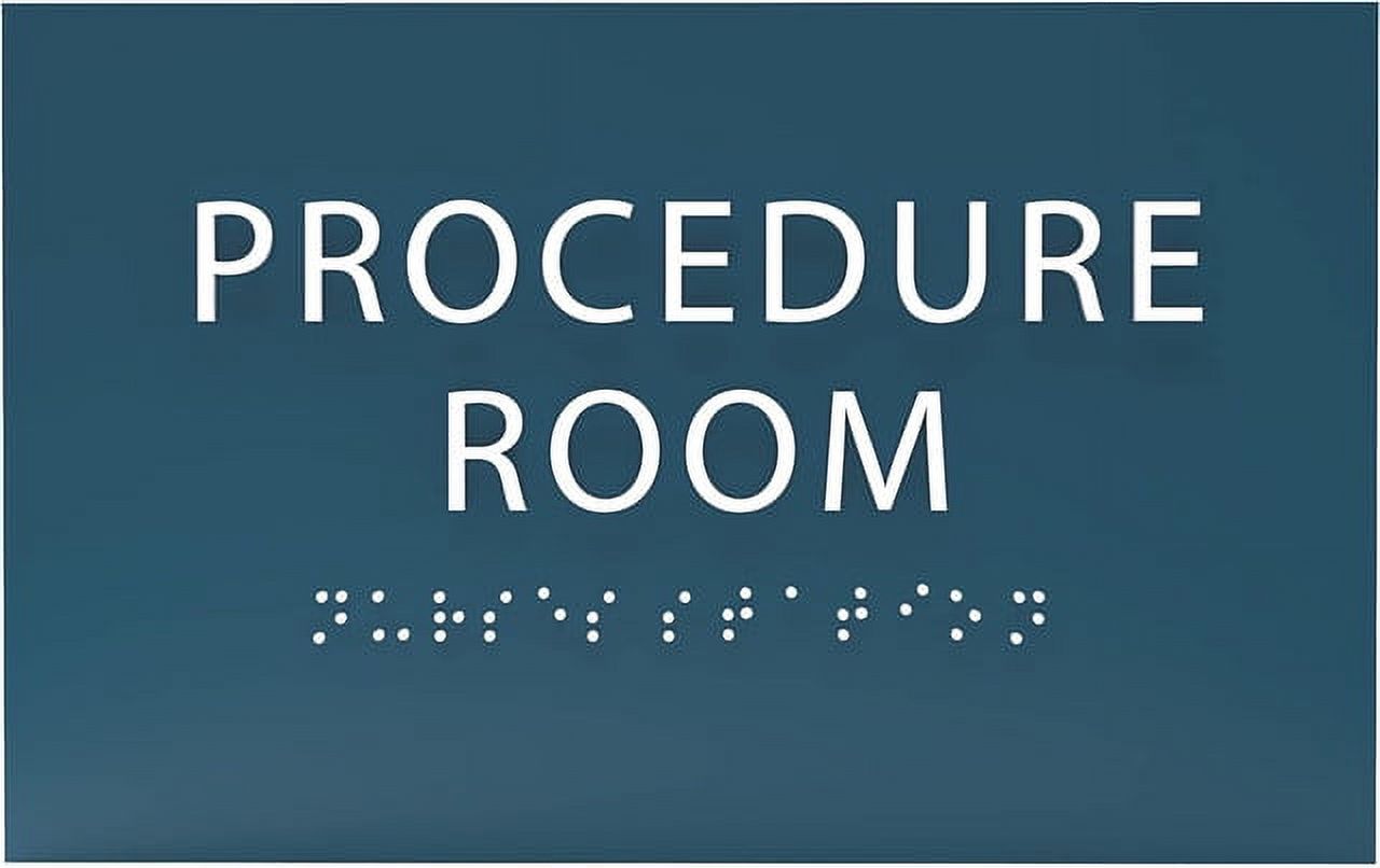 ADA CENTRAL SIGNS - 6" X4" Procedure Room Sign - Tactile Graphics Grade ...