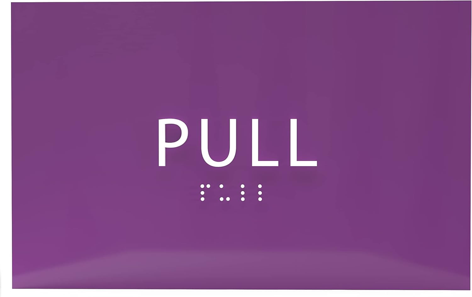ADA CENTRAL SIGNS - 6" X4" Pull Sign - ADA Compliant Tactile Graphics ...