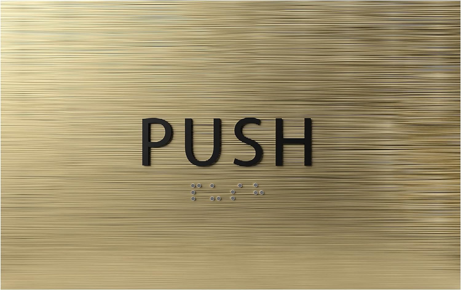 ADA CENTRAL SIGNS - 6" X4" Push Sign - ADA Compliant Tactile Graphics ...