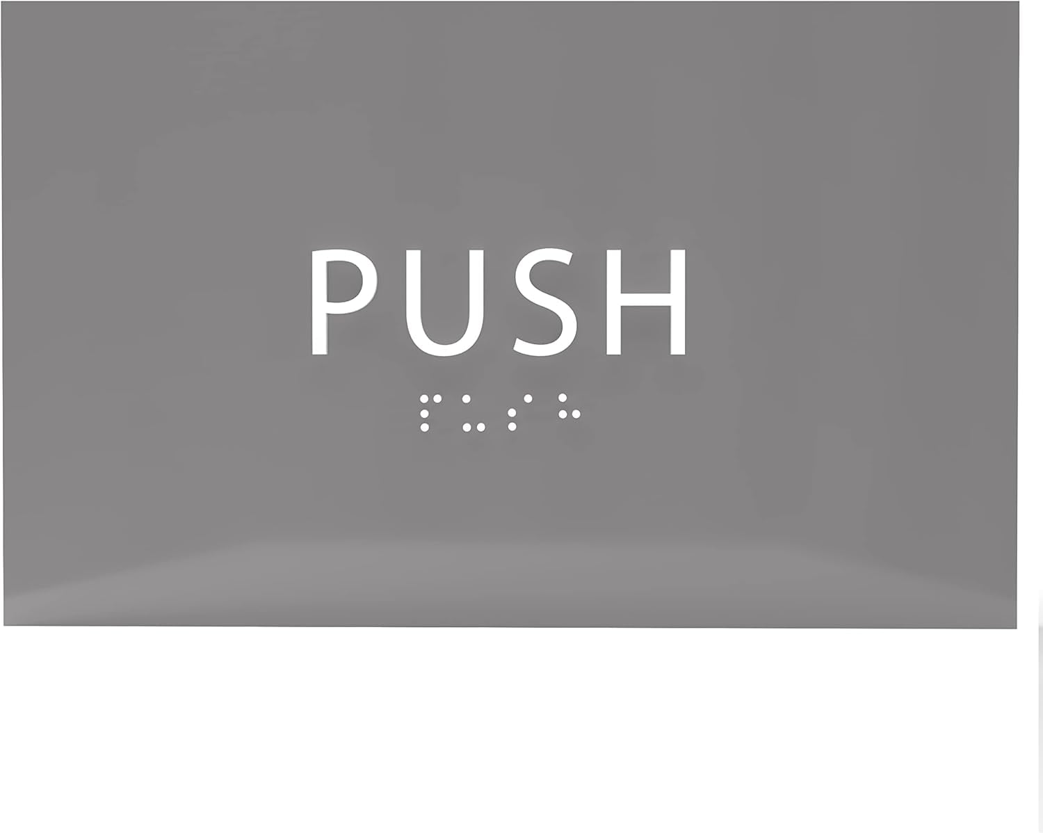 ADA CENTRAL SIGNS - 6" X4" Push Sign - ADA Compliant Tactile Graphics ...