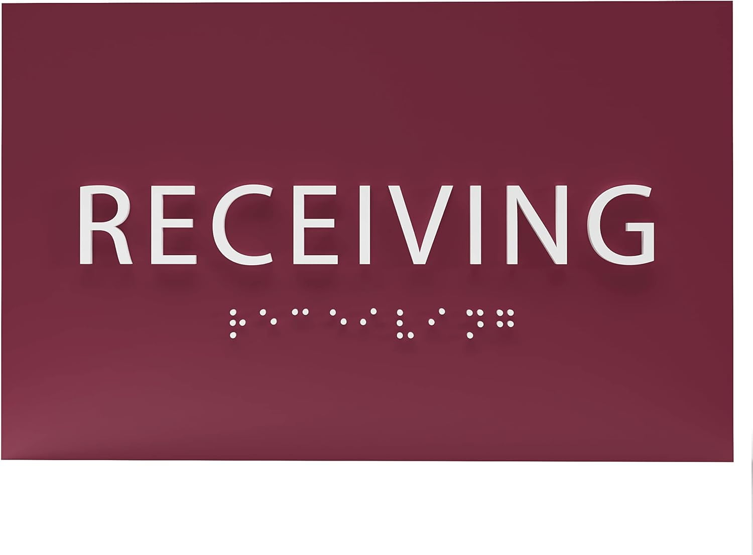 ADA CENTRAL SIGNS - 6" X4" Receiving Sign - ADA Compliant Tactile ...