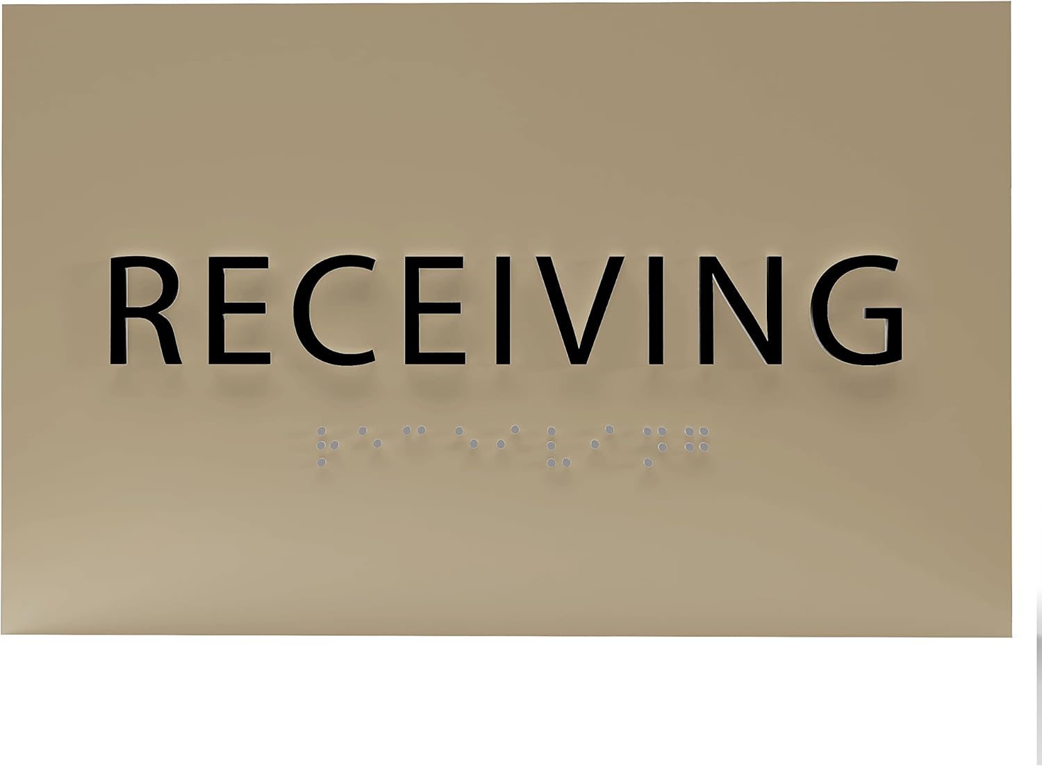 ADA CENTRAL SIGNS - 6" X4" Receiving Sign - ADA Compliant Tactile ...