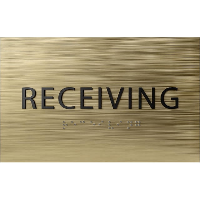 ADA CENTRAL SIGNS - 6" X4" Receiving Sign - ADA Compliant Tactile ...