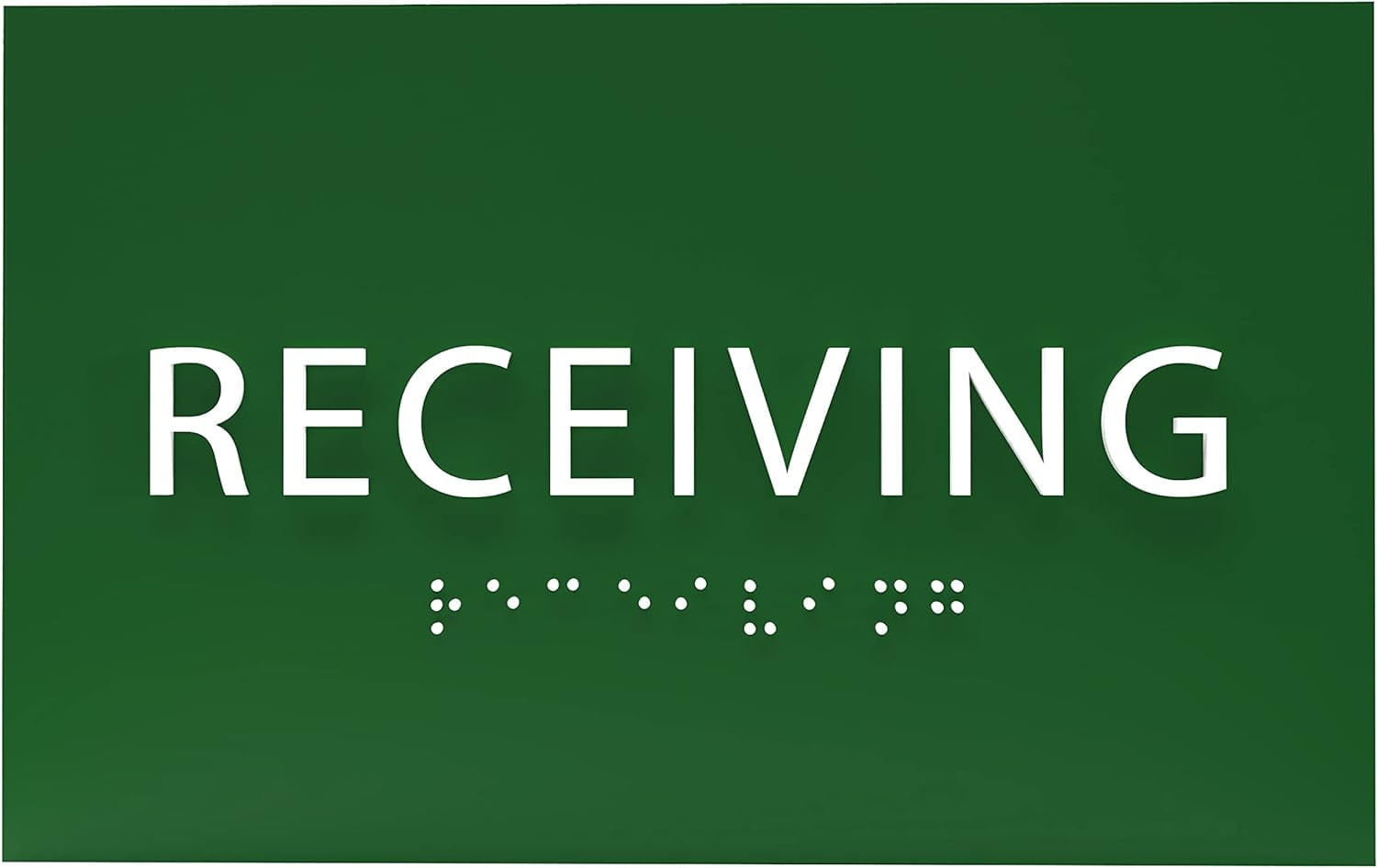 ADA CENTRAL SIGNS - 6" X4" Receiving Sign - ADA Compliant Tactile ...