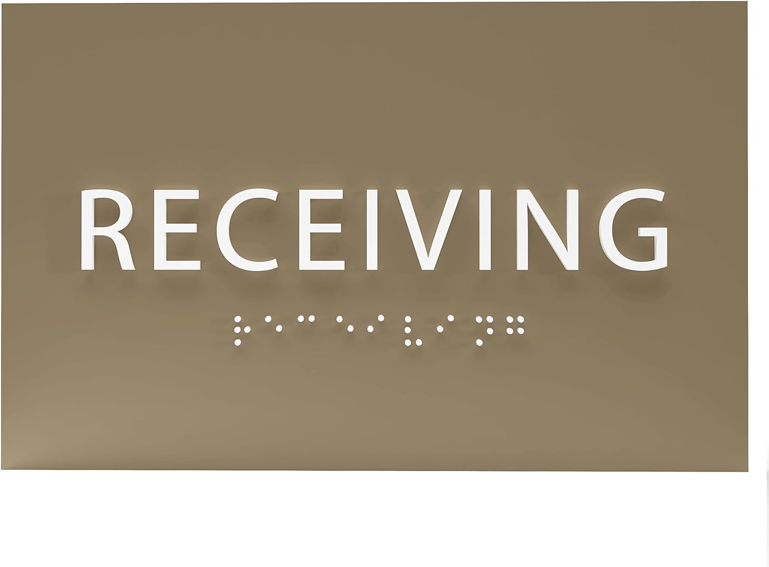ADA CENTRAL SIGNS - 6" X4" Receiving Sign - ADA Compliant Tactile ...