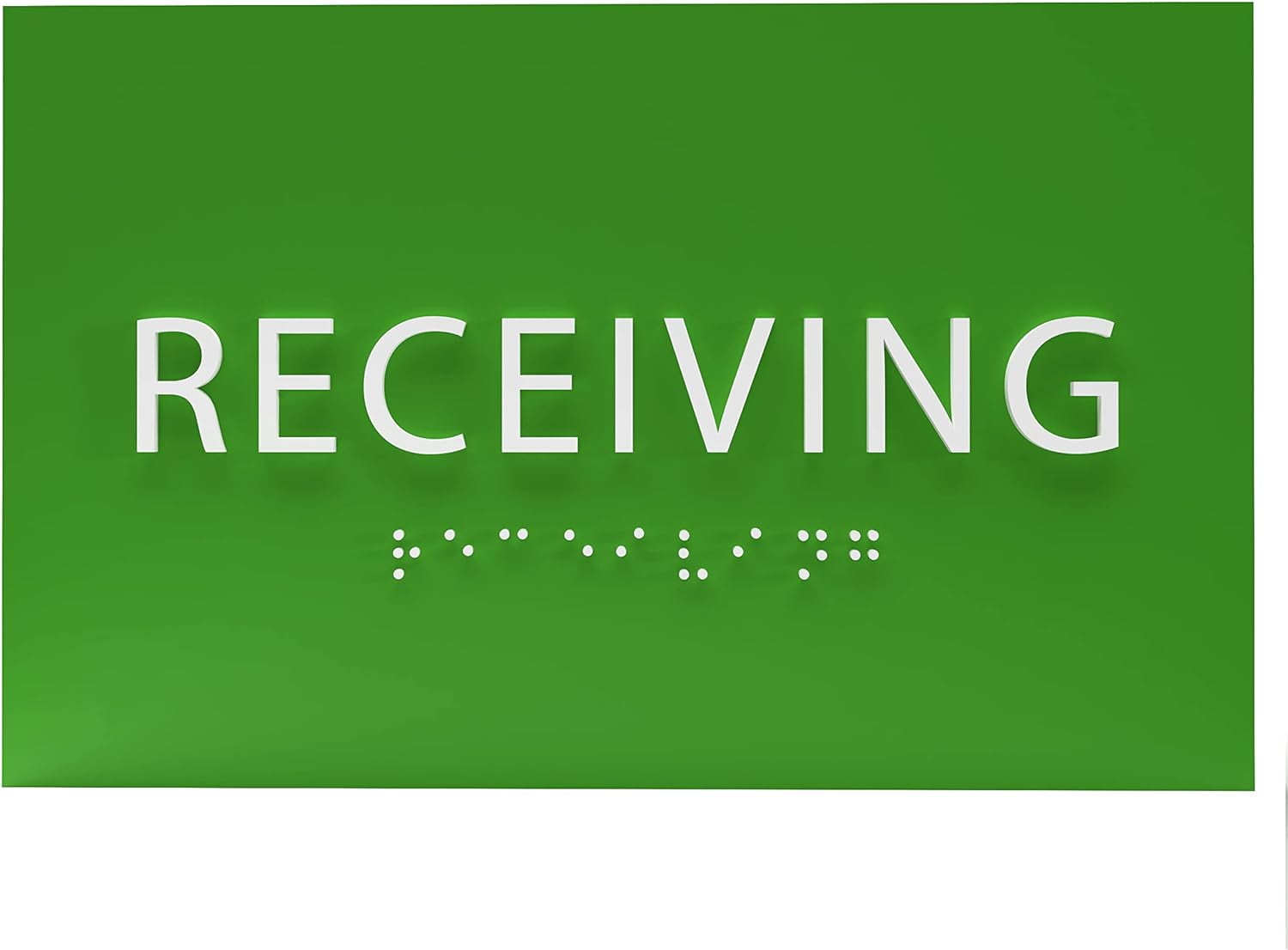 ADA CENTRAL SIGNS - 6" X4" Receiving Sign - ADA Compliant Tactile ...