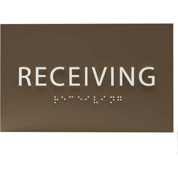 ADA CENTRAL SIGNS - 6" X4" Receiving Sign - ADA Compliant Tactile ...
