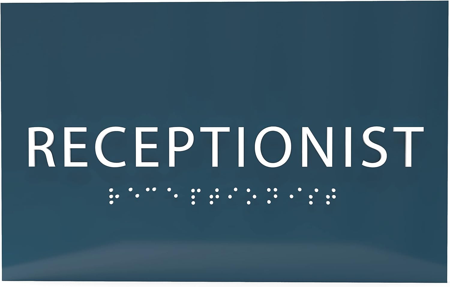 ADA CENTRAL SIGNS - 6" X4" Receptionist Sign - ADA Compliant Tactile ...