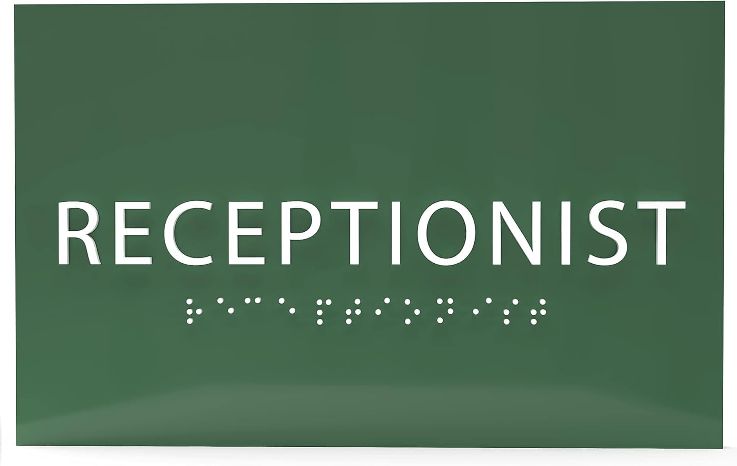 ADA CENTRAL SIGNS - 6" X4" Receptionist Sign - ADA Compliant Tactile ...
