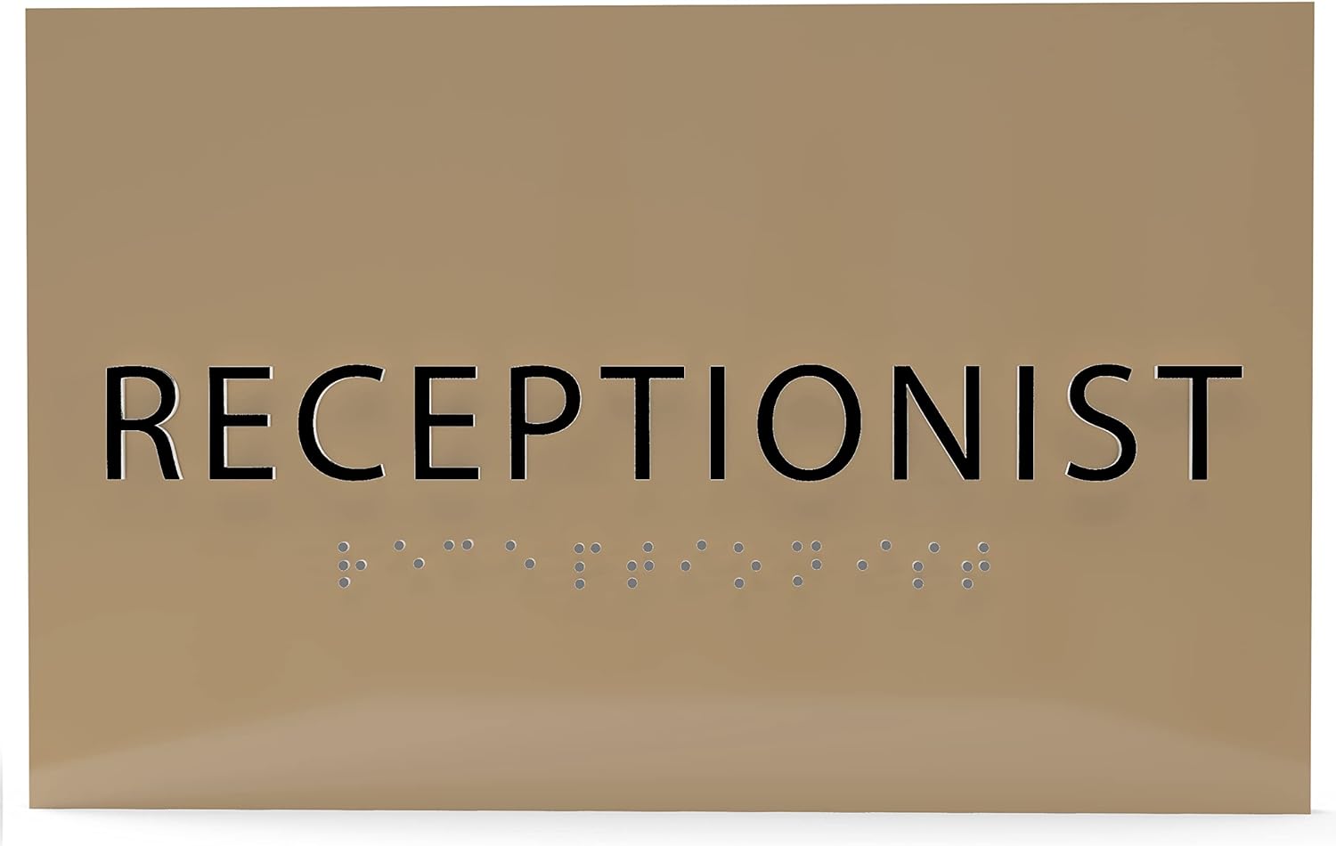 ADA CENTRAL SIGNS - 6" X4" Receptionist Sign - ADA Compliant Tactile ...