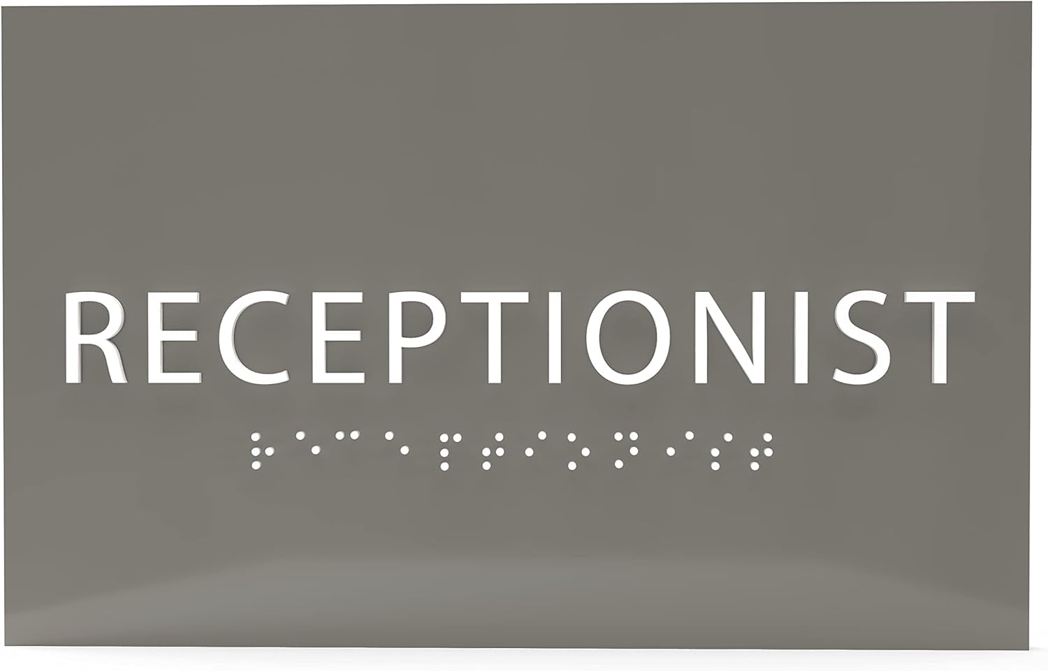 ADA CENTRAL SIGNS - 6" X4" Receptionist Sign - ADA Compliant Tactile ...