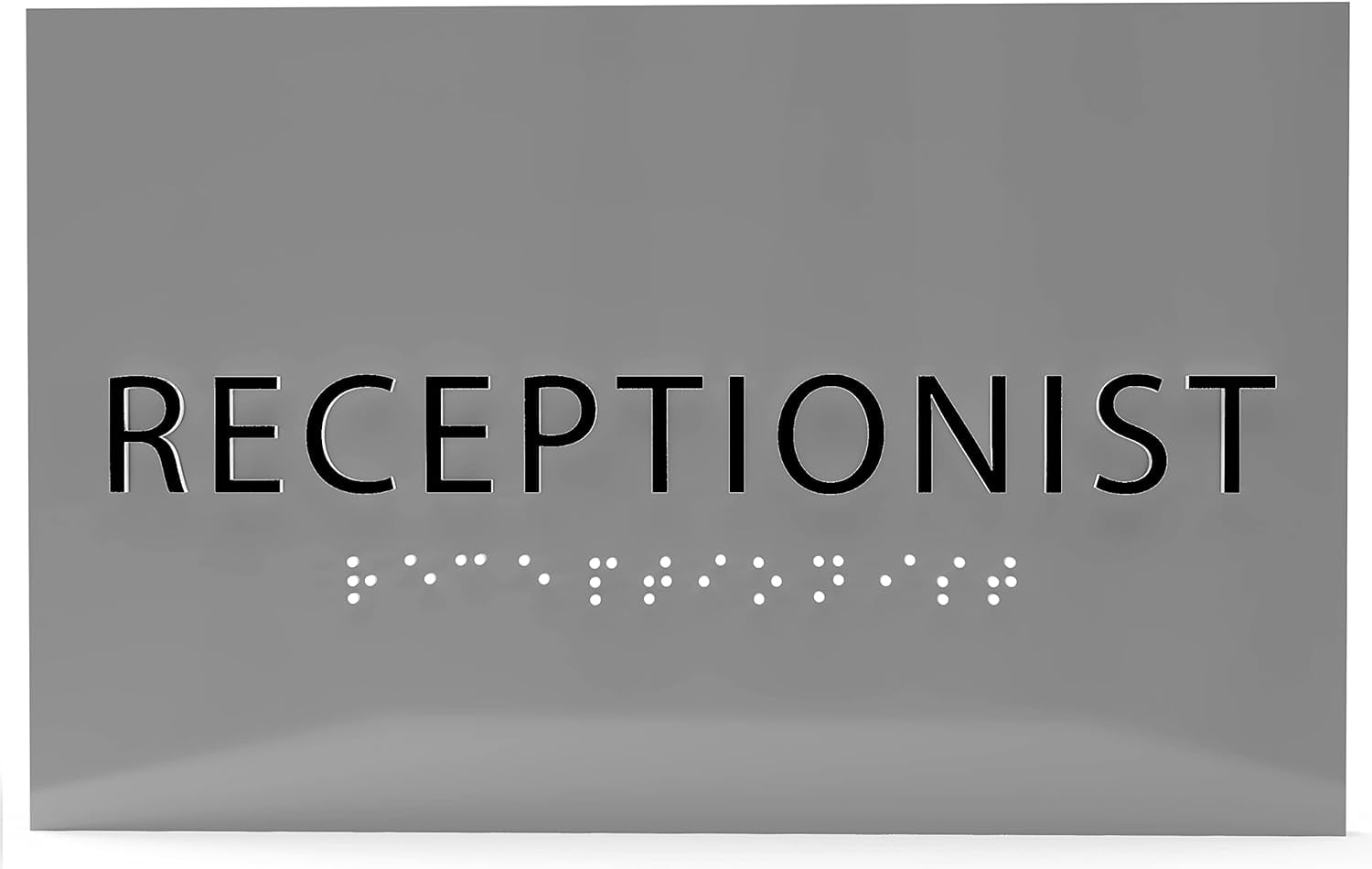 ADA CENTRAL SIGNS - 6" X4" Receptionist Sign - ADA Compliant Tactile ...