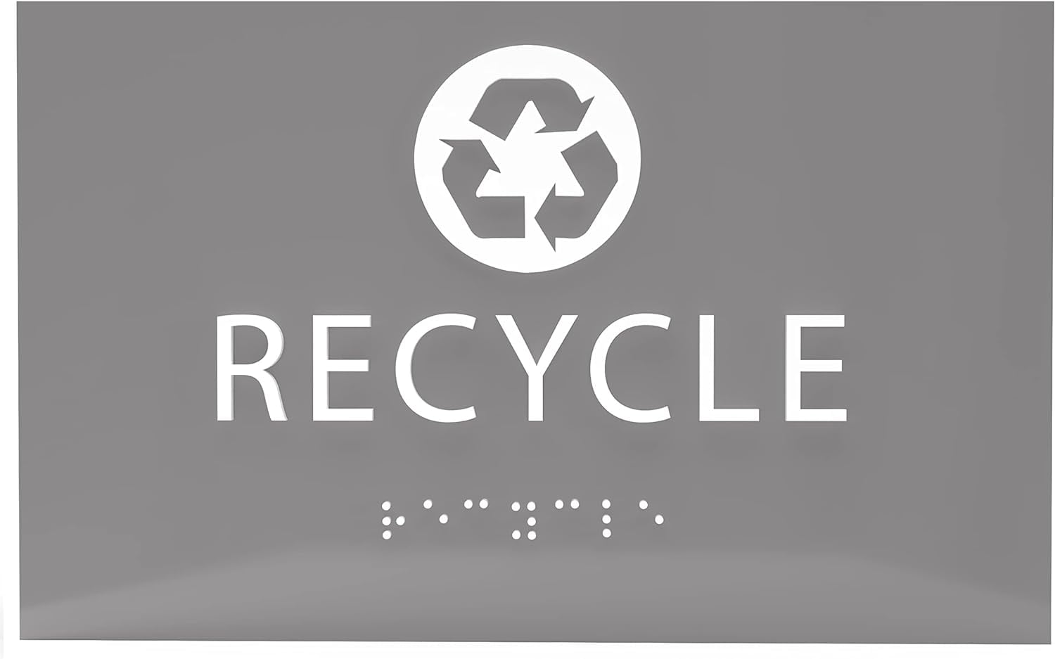 ADA CENTRAL SIGNS - 6" X4" Recycle Sign - ADA Compliant Tactile ...