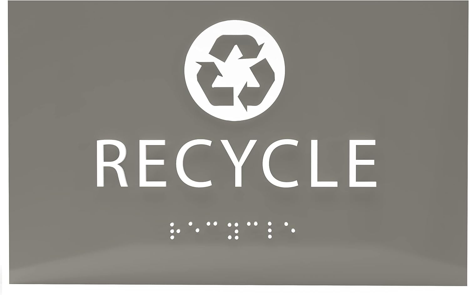 ADA CENTRAL SIGNS - 6" X4" Recycle Sign - ADA Compliant Tactile ...