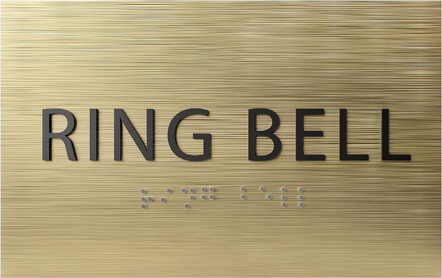 ADA CENTRAL SIGNS - 6" X4" Ring Bell Sign - ADA Compliant Tactile ...