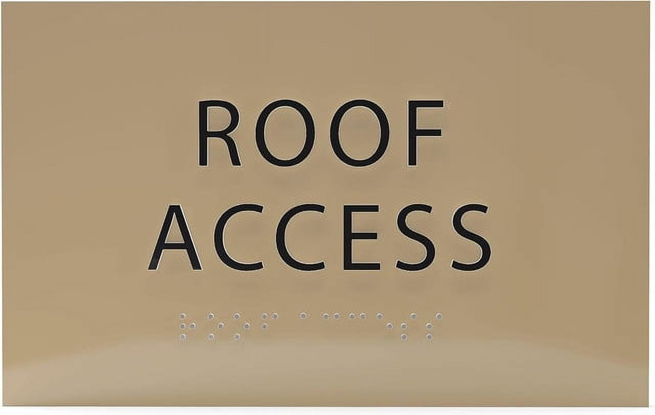ADA CENTRAL SIGNS - 6" X4" Roof Access Sign - ADA Compliant Tactile ...