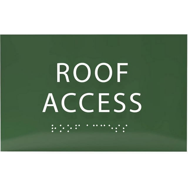 ADA CENTRAL SIGNS - 6" X4" Roof Access Sign - ADA Compliant Tactile ...