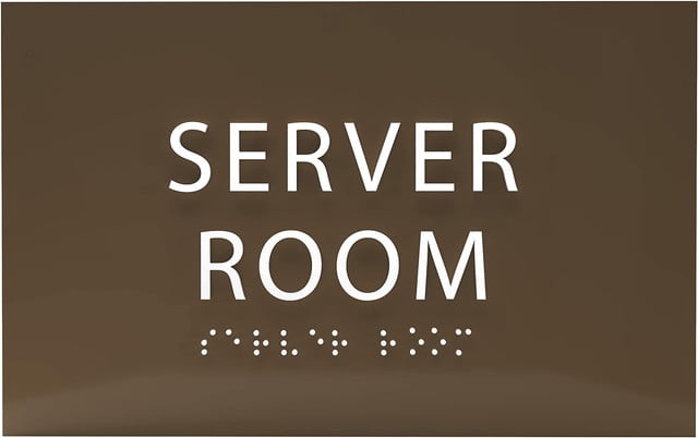ADA CENTRAL SIGNS - 6" X4" Server Room Sign - ADA Compliant Tactile ...