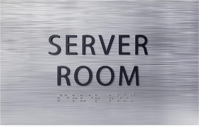 ADA CENTRAL SIGNS - 6" X4" Server Room Sign - ADA Compliant Tactile ...