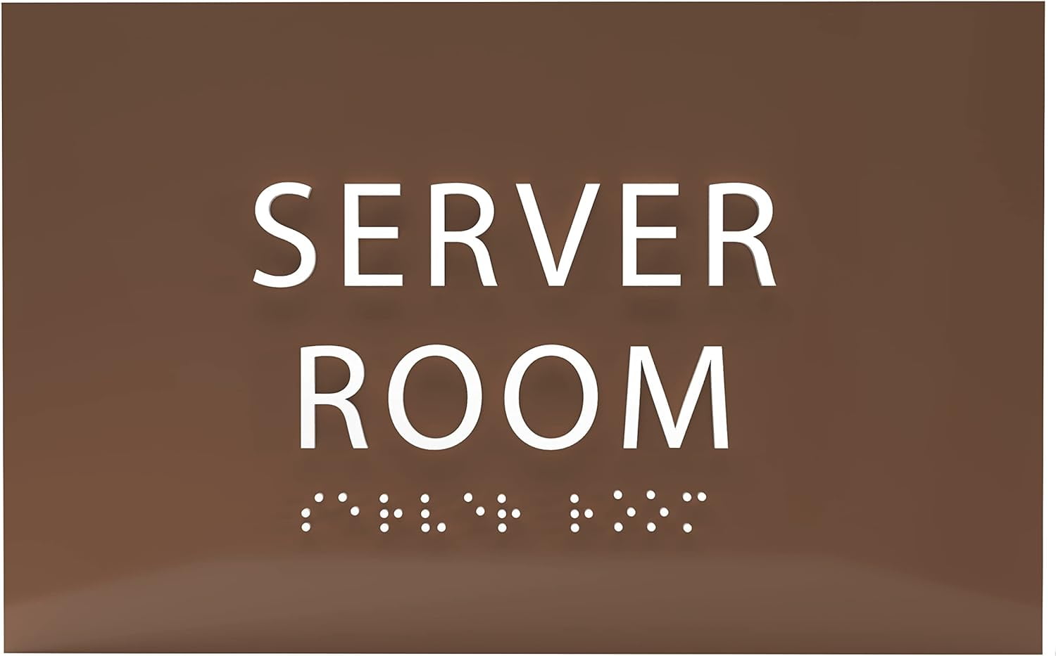 ADA CENTRAL SIGNS - 6" X4" Server Room Sign - ADA Compliant Tactile ...