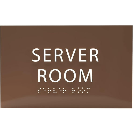 ADA CENTRAL SIGNS - 6" X4" Server Room Sign - ADA Compliant Tactile ...