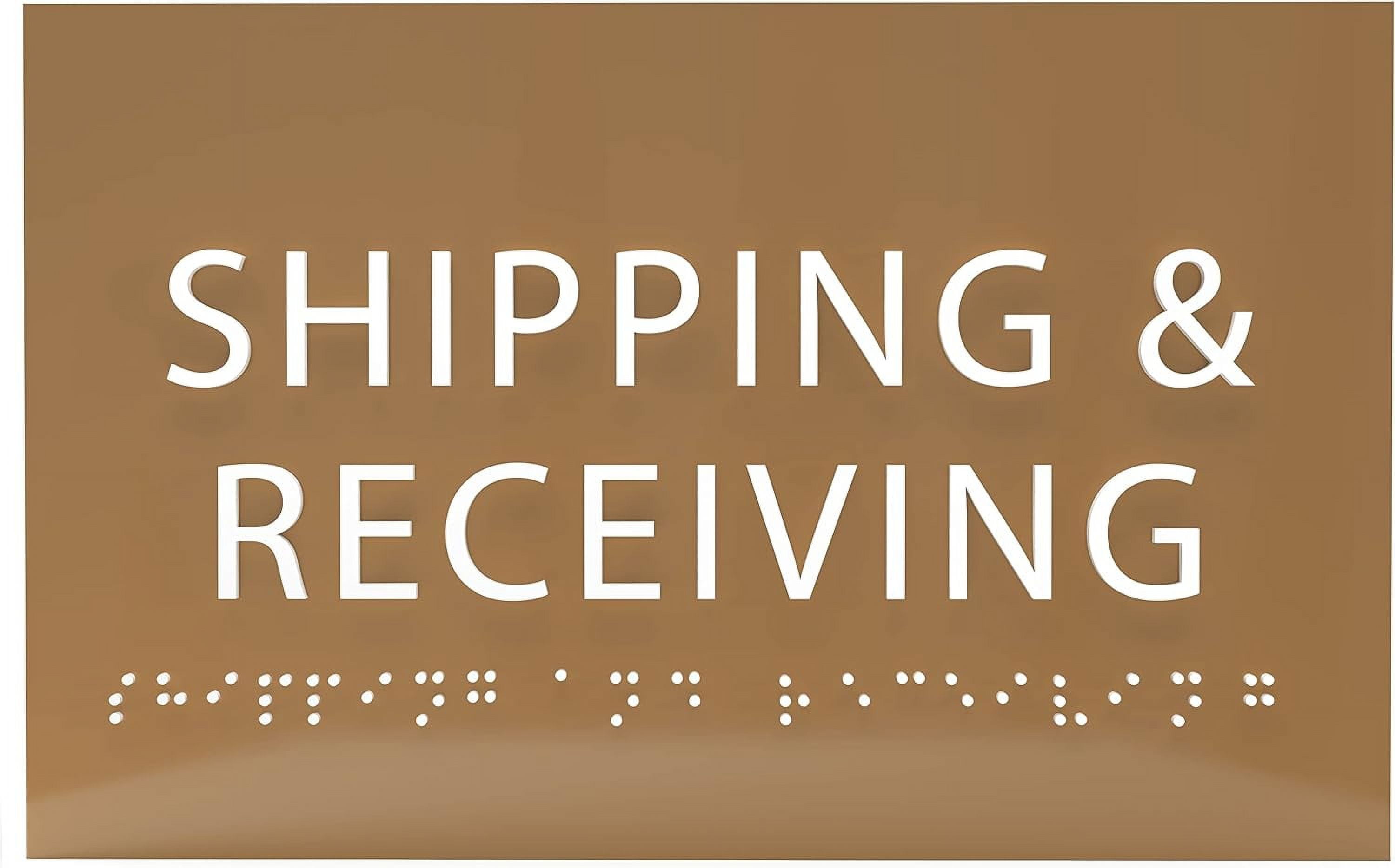 ADA CENTRAL SIGNS - 6" X4" Shipping and Receiving Sign - ADA Compliant ...