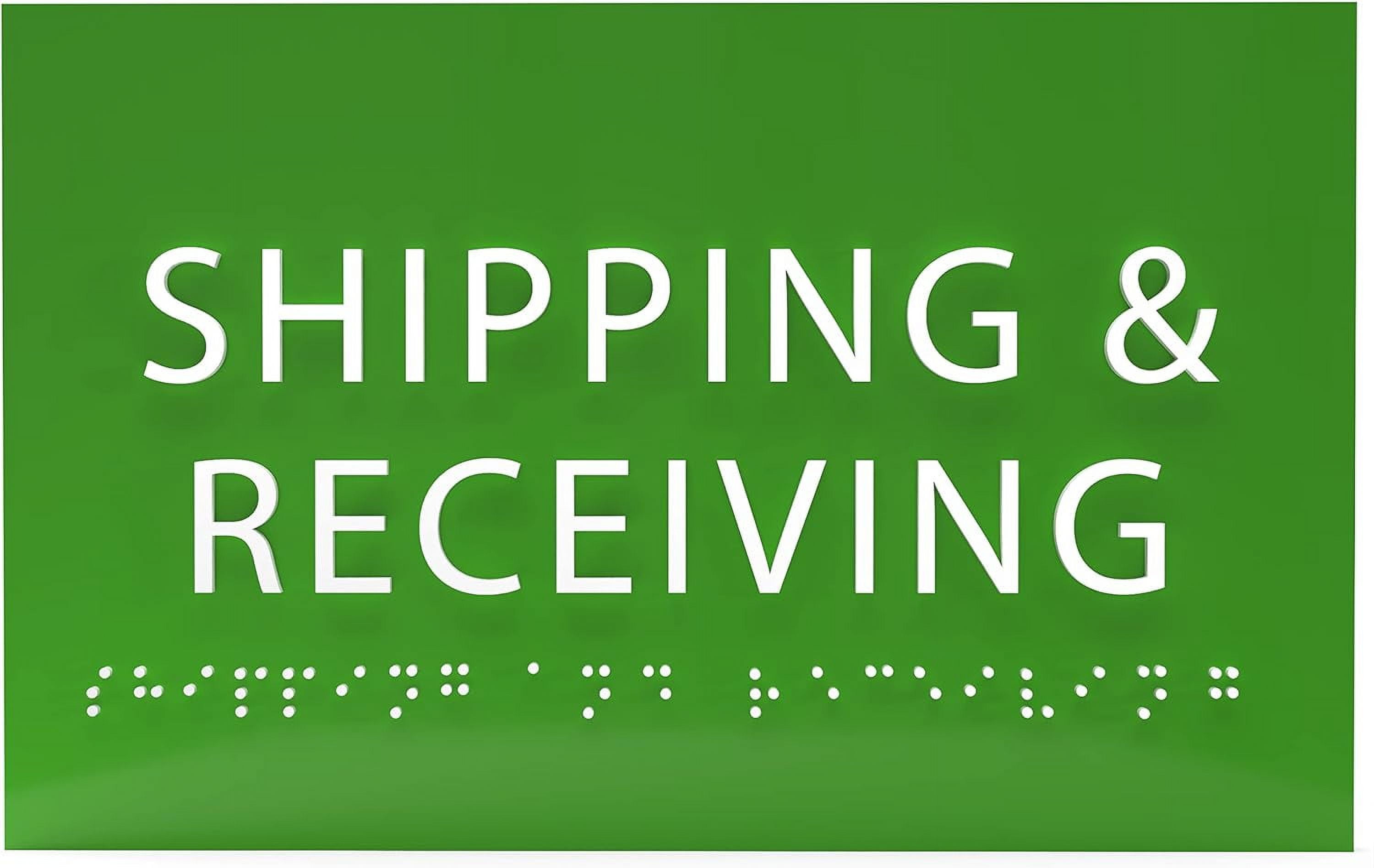ADA CENTRAL SIGNS - 6" X4" Shipping and Receiving Sign - ADA Compliant ...