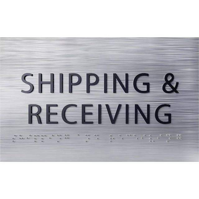 ADA CENTRAL SIGNS - 6" X4" Shipping and Receiving Sign - ADA Compliant ...