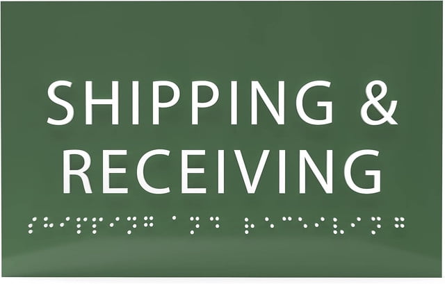 ADA CENTRAL SIGNS - 6" X4" Shipping and Receiving Sign - ADA Compliant ...