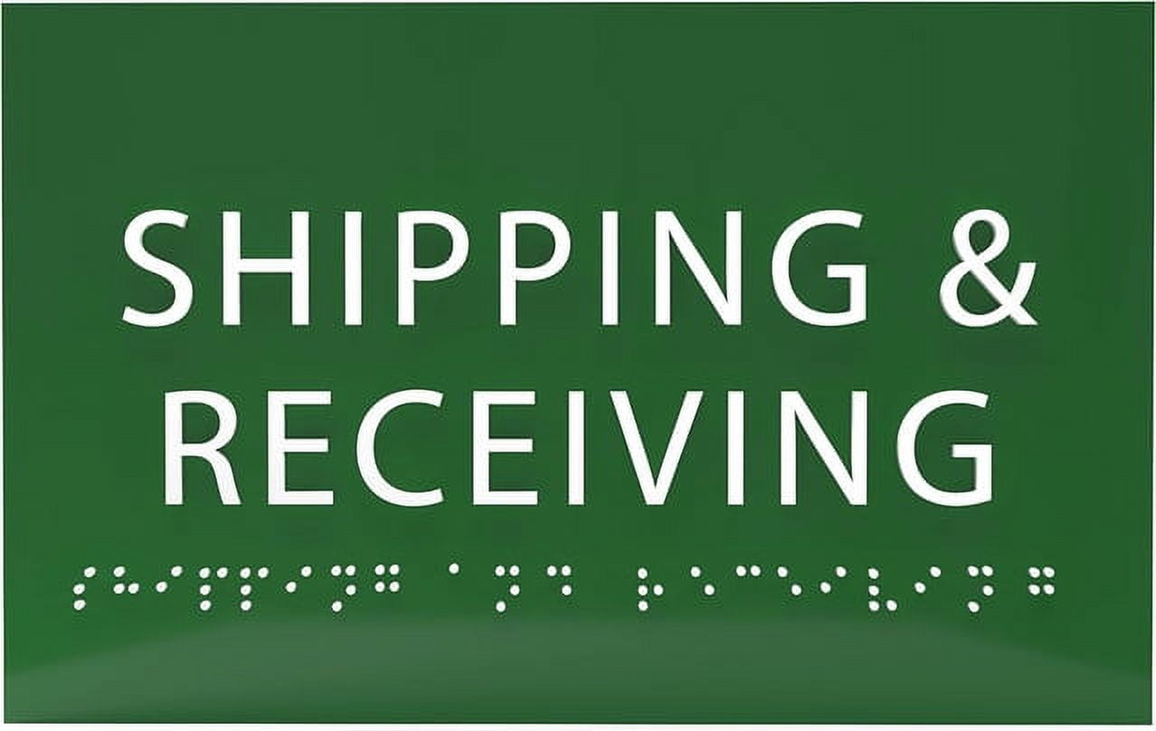 ADA CENTRAL SIGNS - 6" X4" Shipping and Receiving Sign - ADA Compliant ...