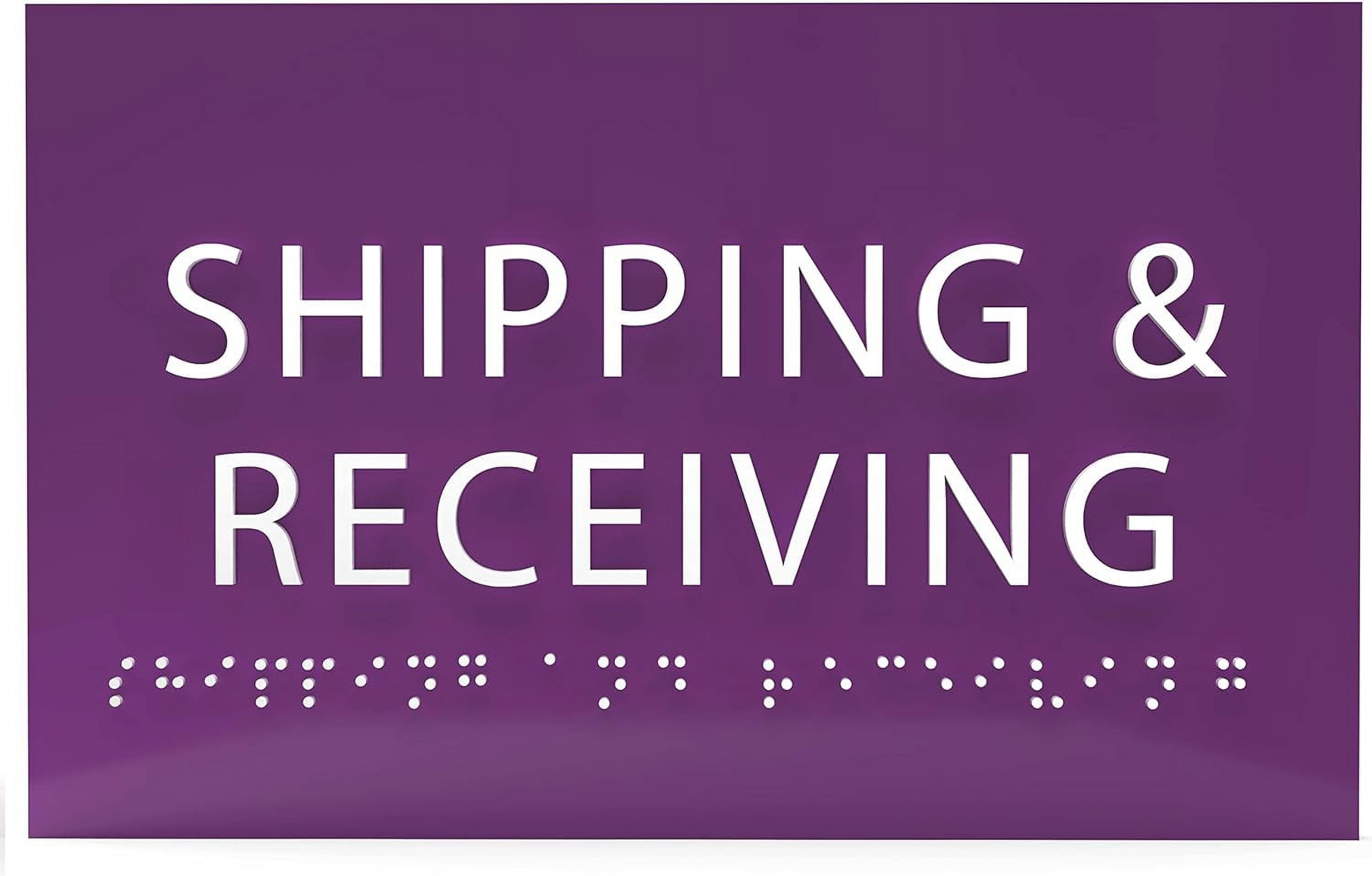 ADA CENTRAL SIGNS - 6" X4" Shipping and Receiving Sign - ADA Compliant ...