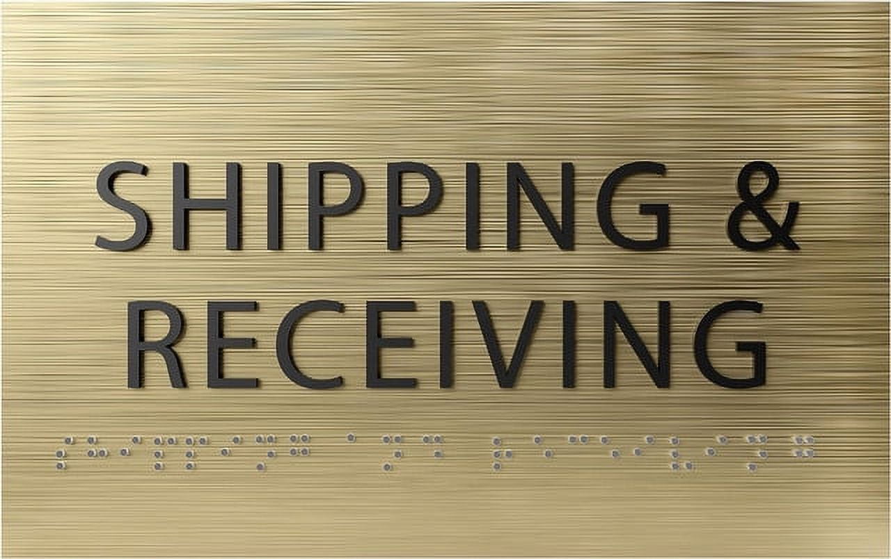 ADA CENTRAL SIGNS - 6" X4" Shipping and Receiving Sign - ADA Compliant ...