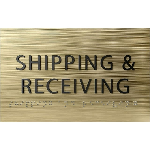 ADA CENTRAL SIGNS - 6" X4" Shipping and Receiving Sign - ADA Compliant ...