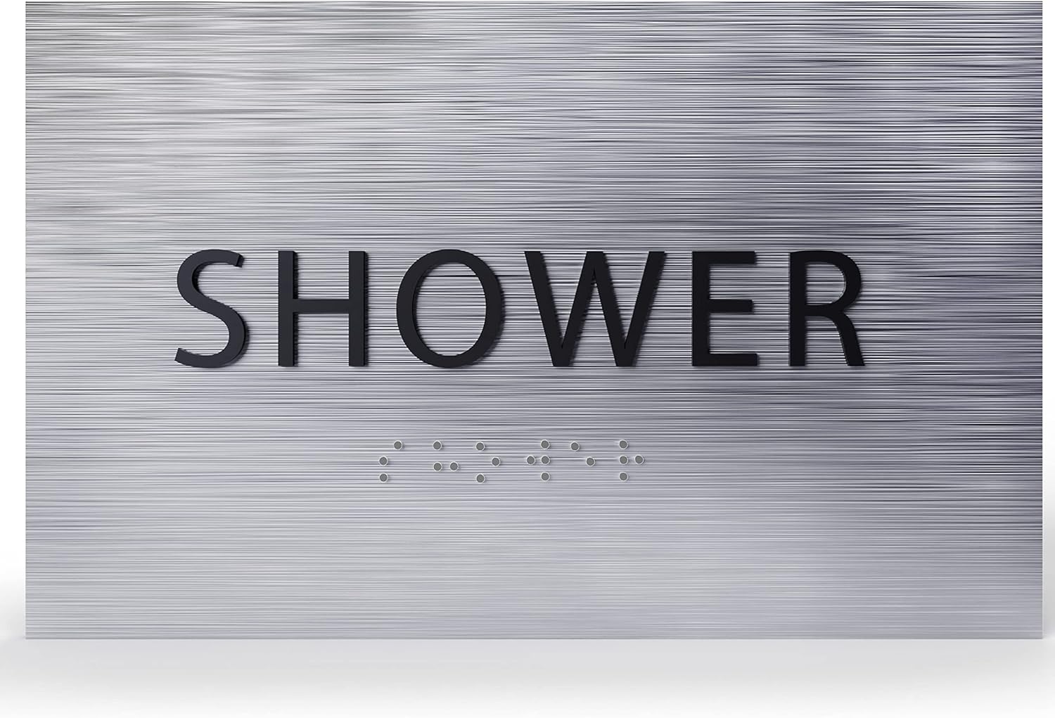 ADA CENTRAL SIGNS - 6" X4" Shower Sign - ADA Compliant Tactile Graphics ...