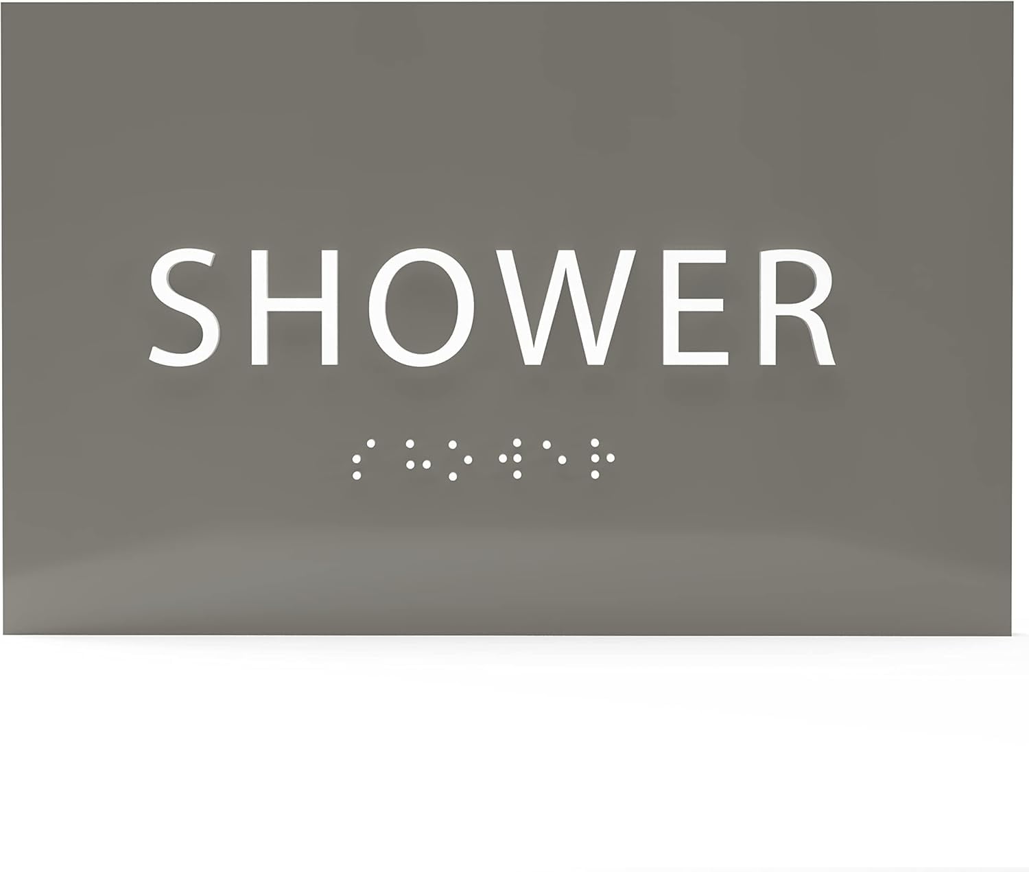 ADA CENTRAL SIGNS - 6" X4" Shower Sign - ADA Compliant Tactile Graphics ...