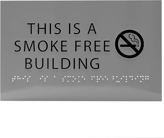 ADA CENTRAL SIGNS - 6" X4" Smoke Free Building Sign - ADA Compliant ...