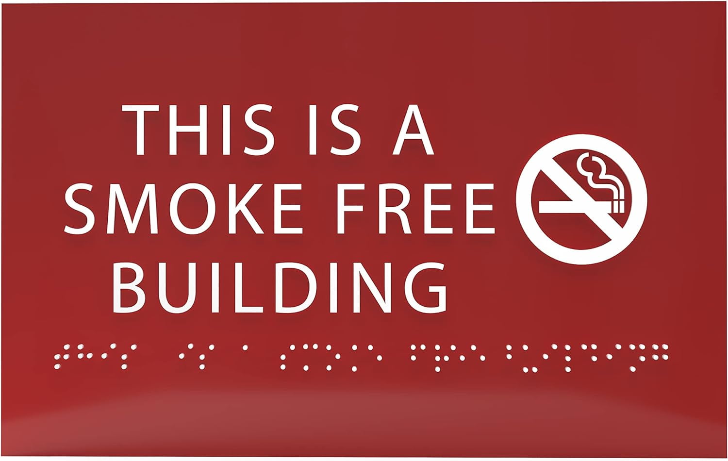 ADA CENTRAL SIGNS - 6" X4" Smoke Free Building Sign - ADA Compliant ...