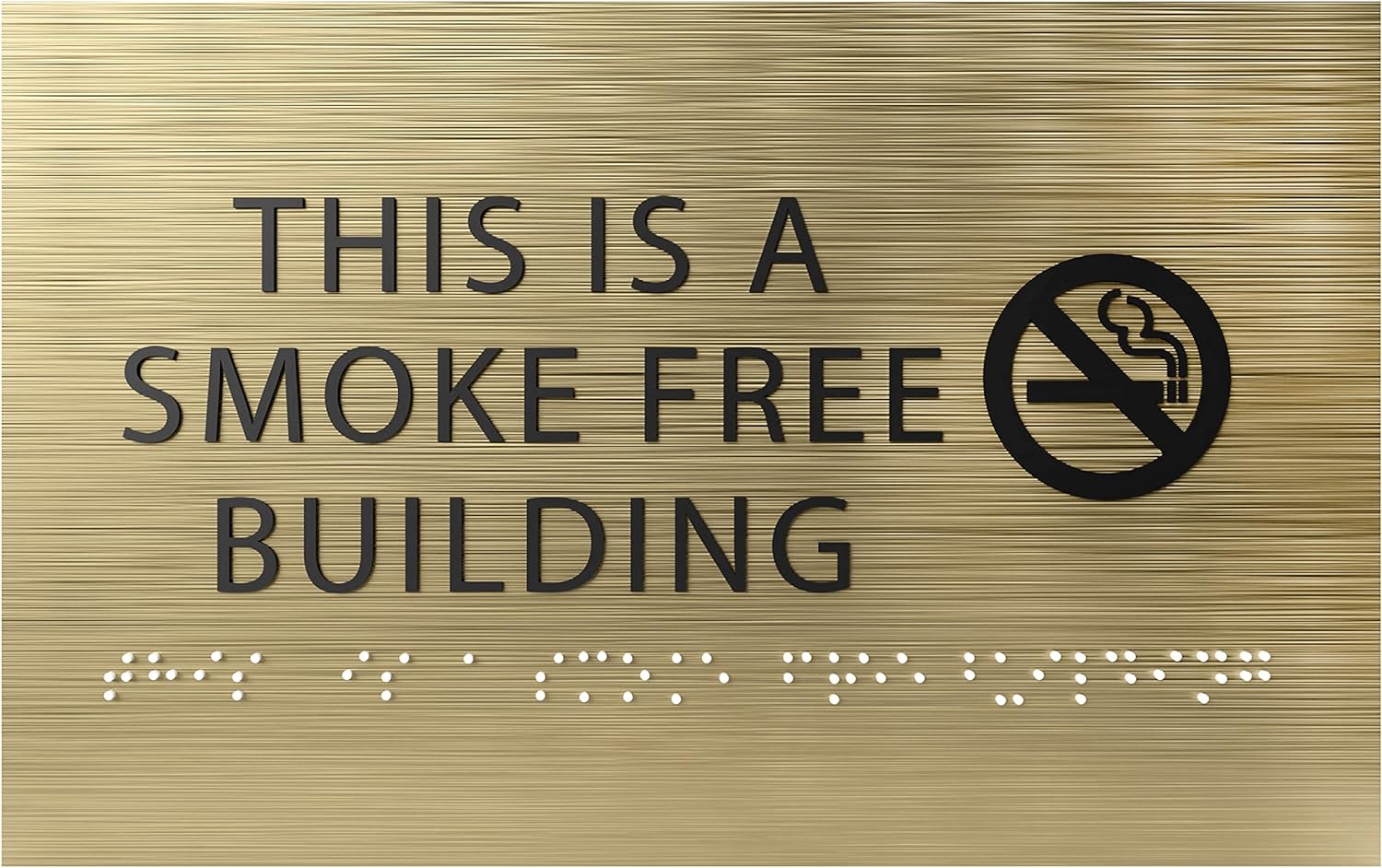 ADA CENTRAL SIGNS - 6" X4" Smoke Free Building Sign - ADA Compliant ...