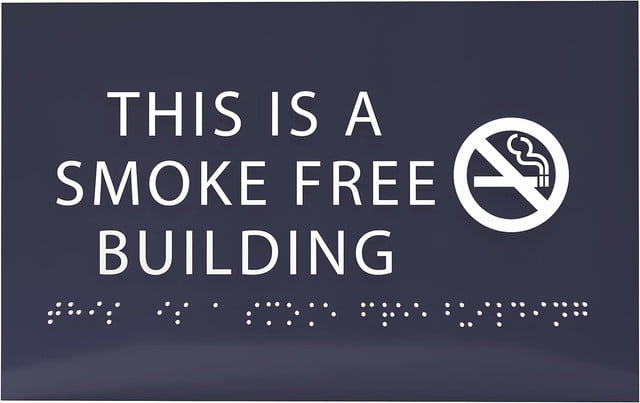 ADA CENTRAL SIGNS - 6" X4" Smoke Free Building Sign - ADA Compliant ...